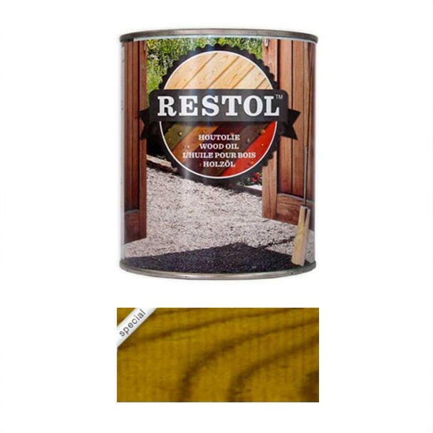 RESTOL HOUTOLIE TUINHOUTGEEL (1 liter) - Bescherm en verfraai je tuinhout