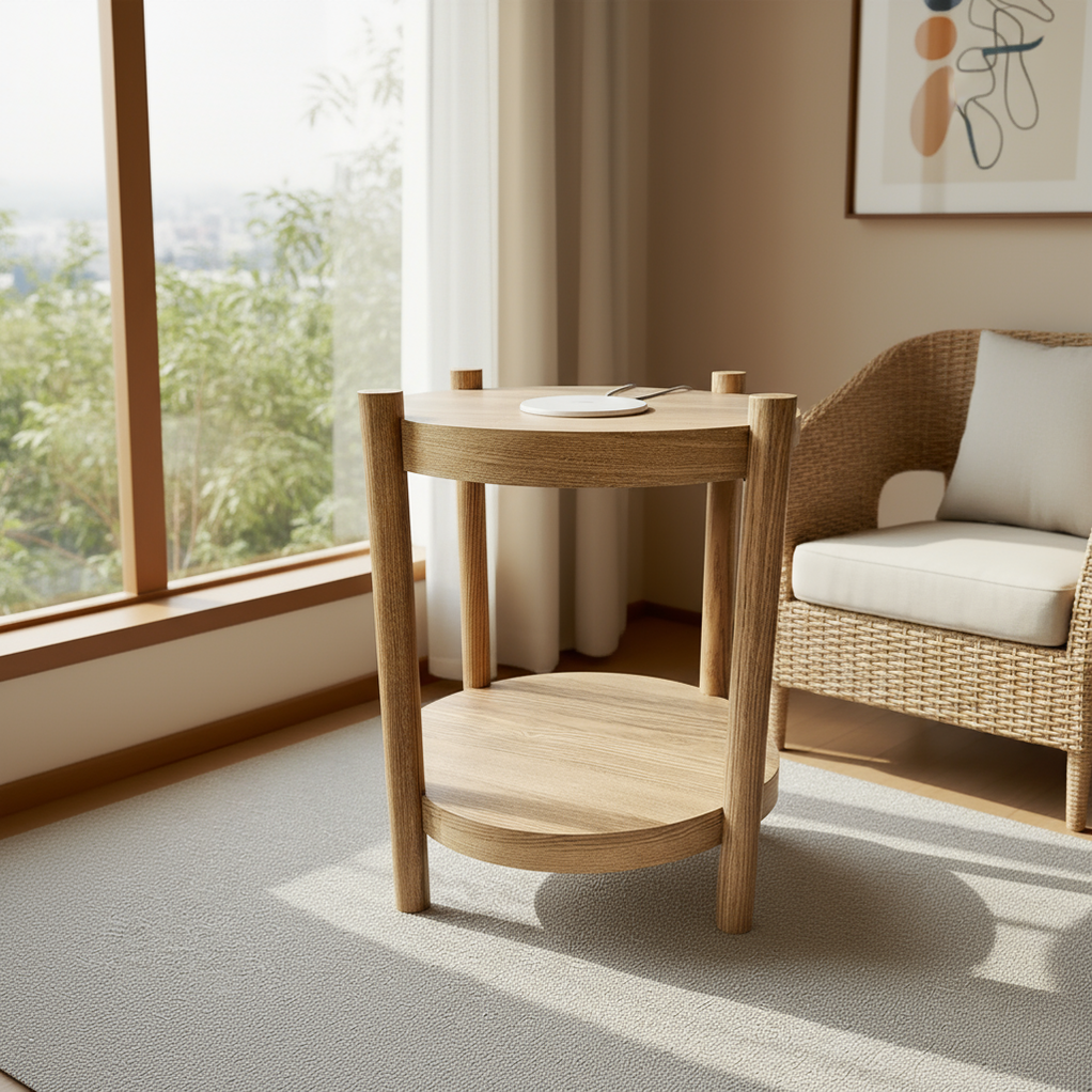 Listerby Oak Side Table – Round 50 cm – Scandinavian Design